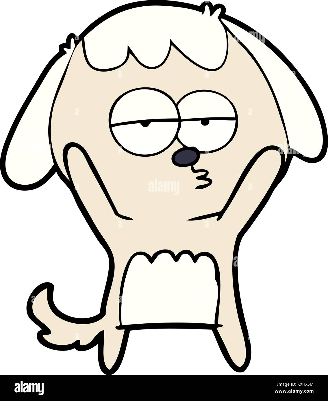 cartoon bored dog Stock Vector Image & Art - Alamy