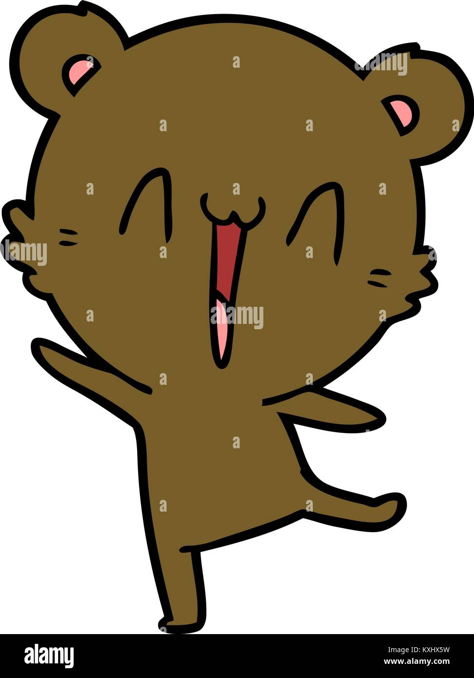 happy bear cartoon Stock Vector Image & Art - Alamy