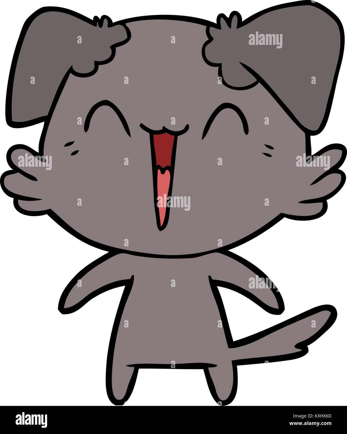 happy little dog cartoon Stock Vector Image & Art - Alamy