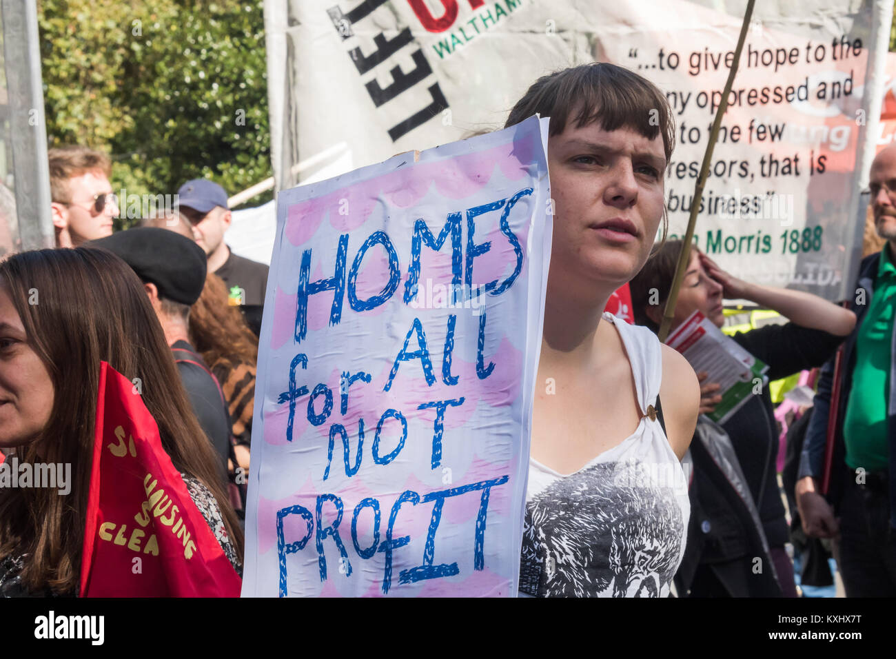 'Homes for All NOT for Profit' read one placard carried on the Focus ...
