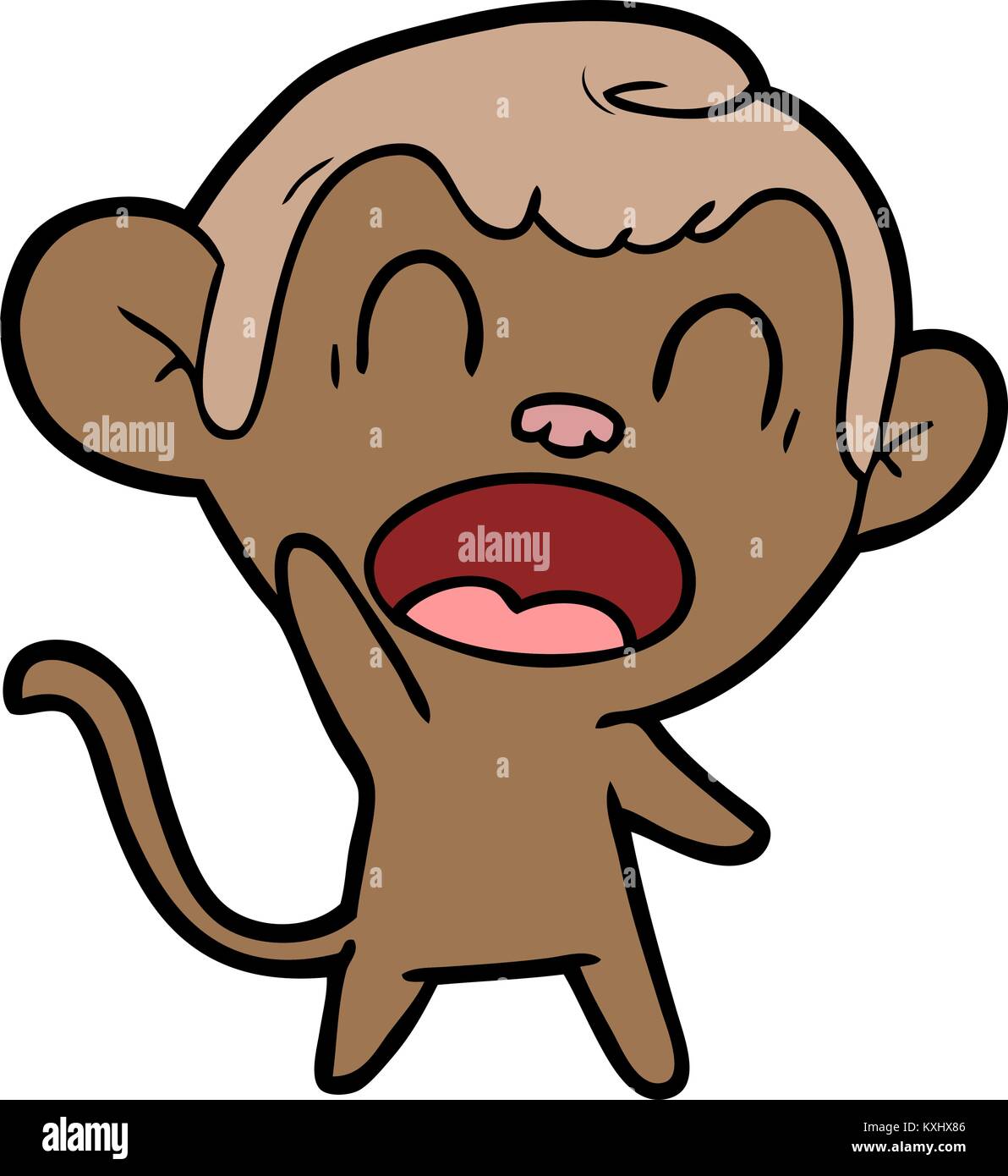 shouting cartoon monkey Stock Vector Image & Art - Alamy