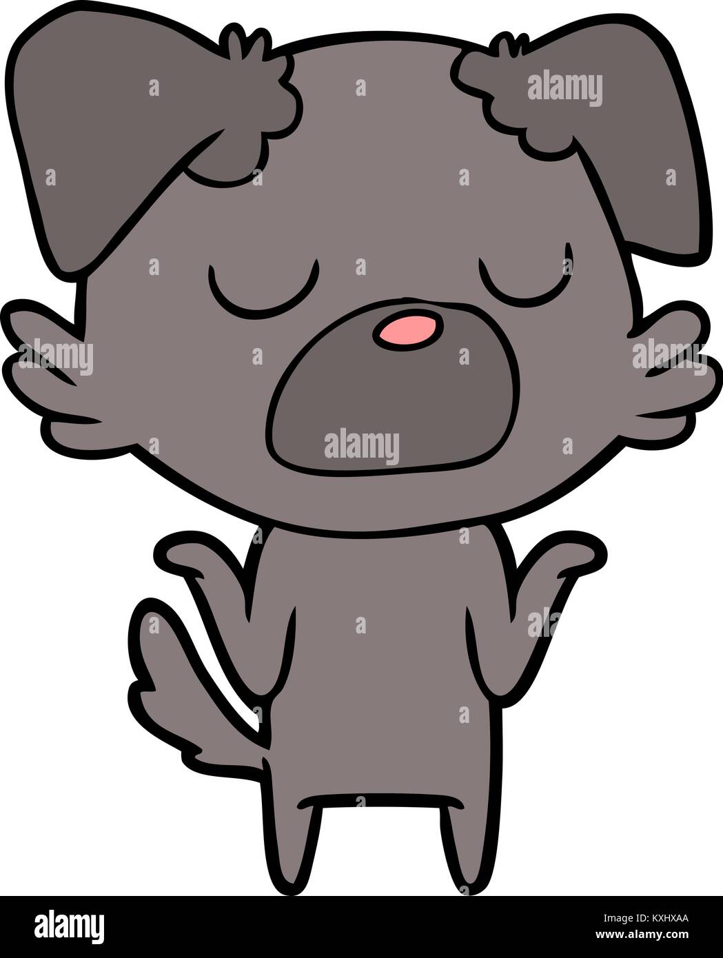 cartoon dog shrugging shoulders Stock Vector Image & Art - Alamy