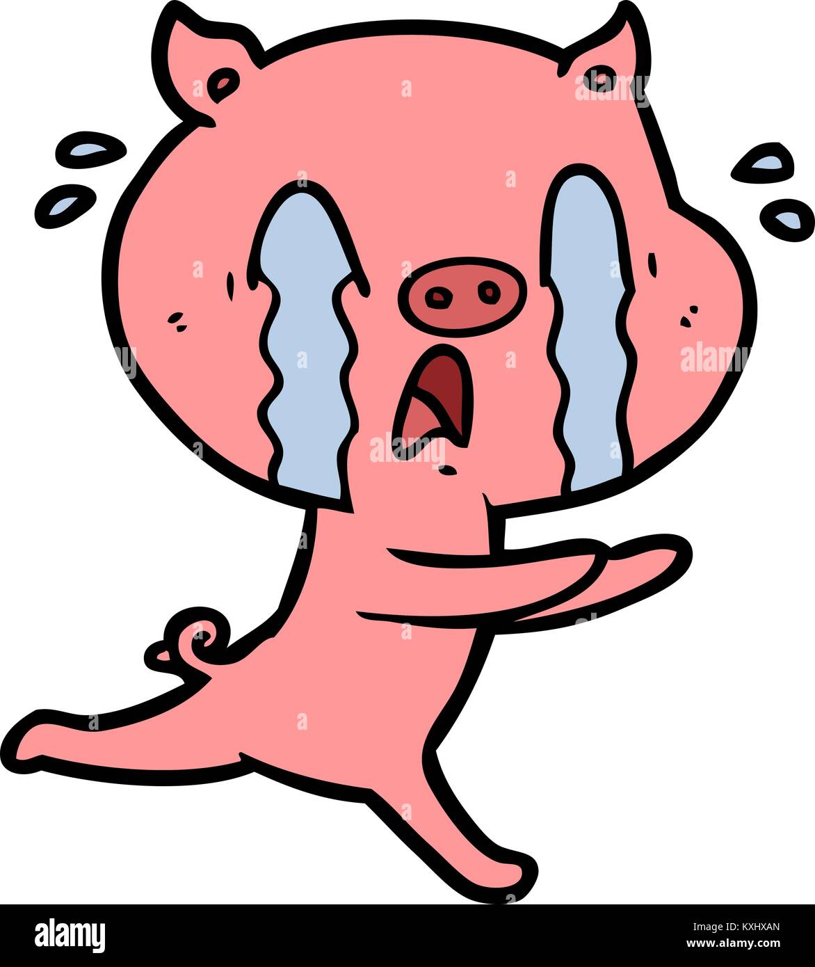 crying pig cartoon Stock Vector Image & Art - Alamy