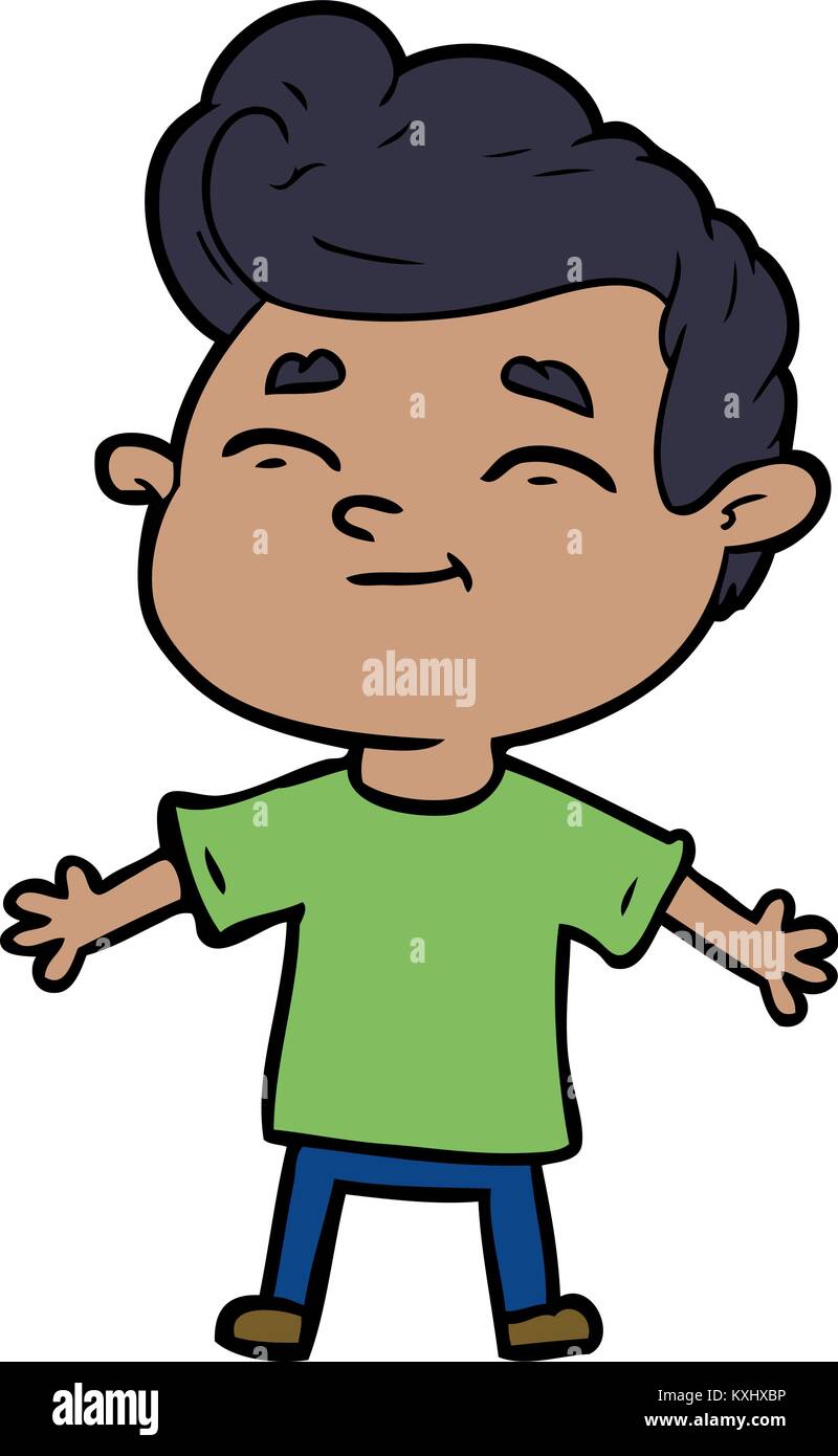 happy cartoon man Stock Vector Image & Art - Alamy