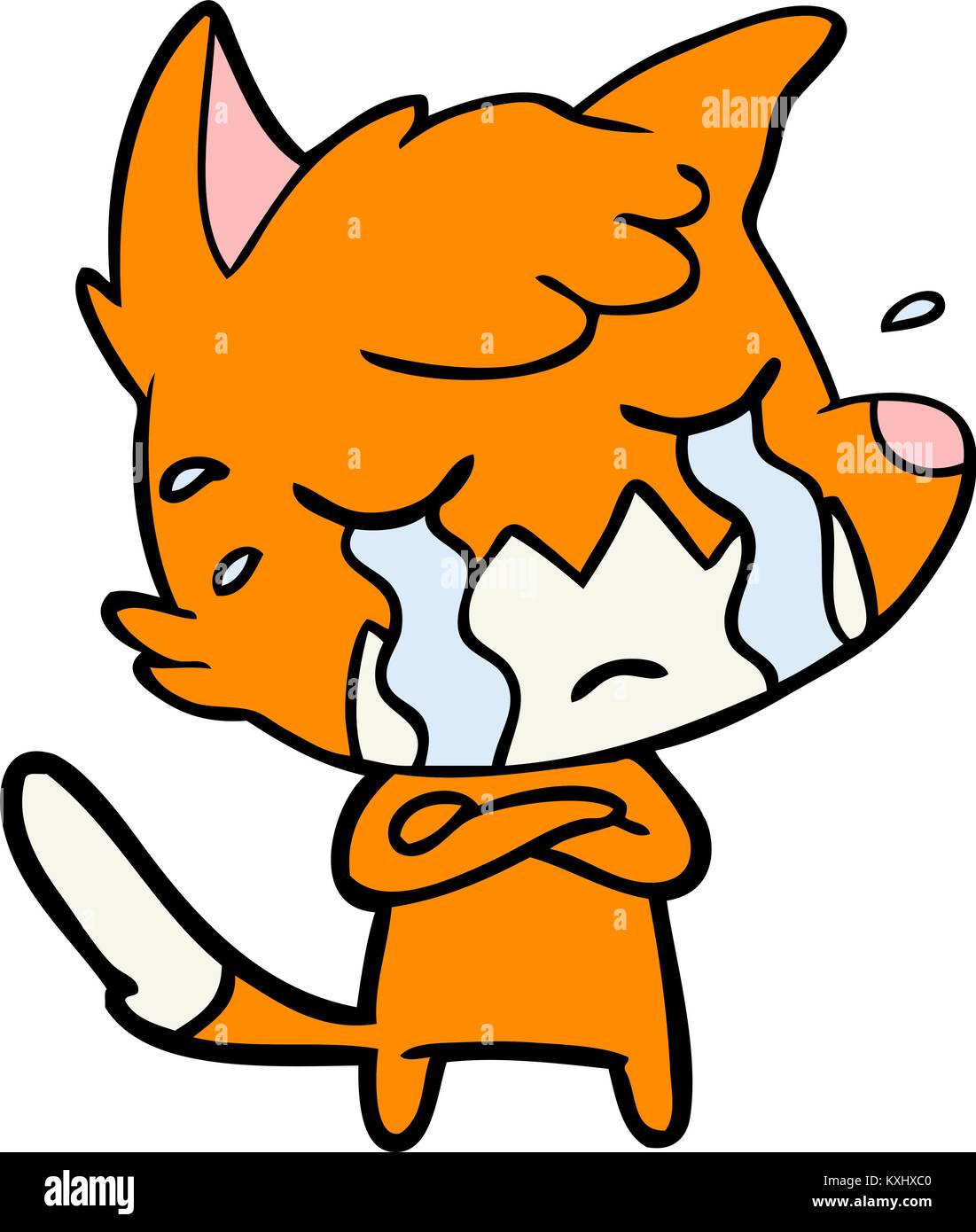 crying fox cartoon Stock Vector Image & Art - Alamy