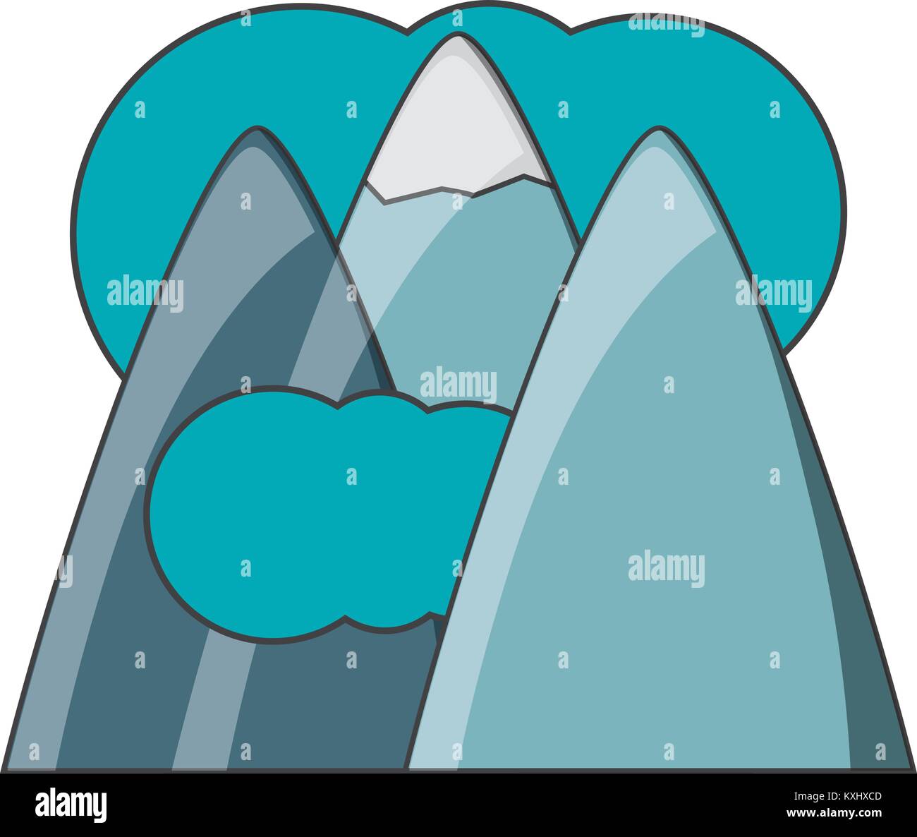 alps and clouds icon Stock Vector Image & Art - Alamy