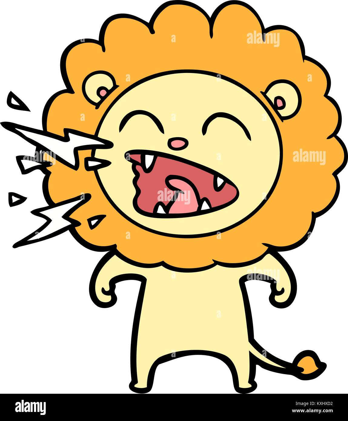 cartoon roaring lion Stock Vector Image & Art - Alamy