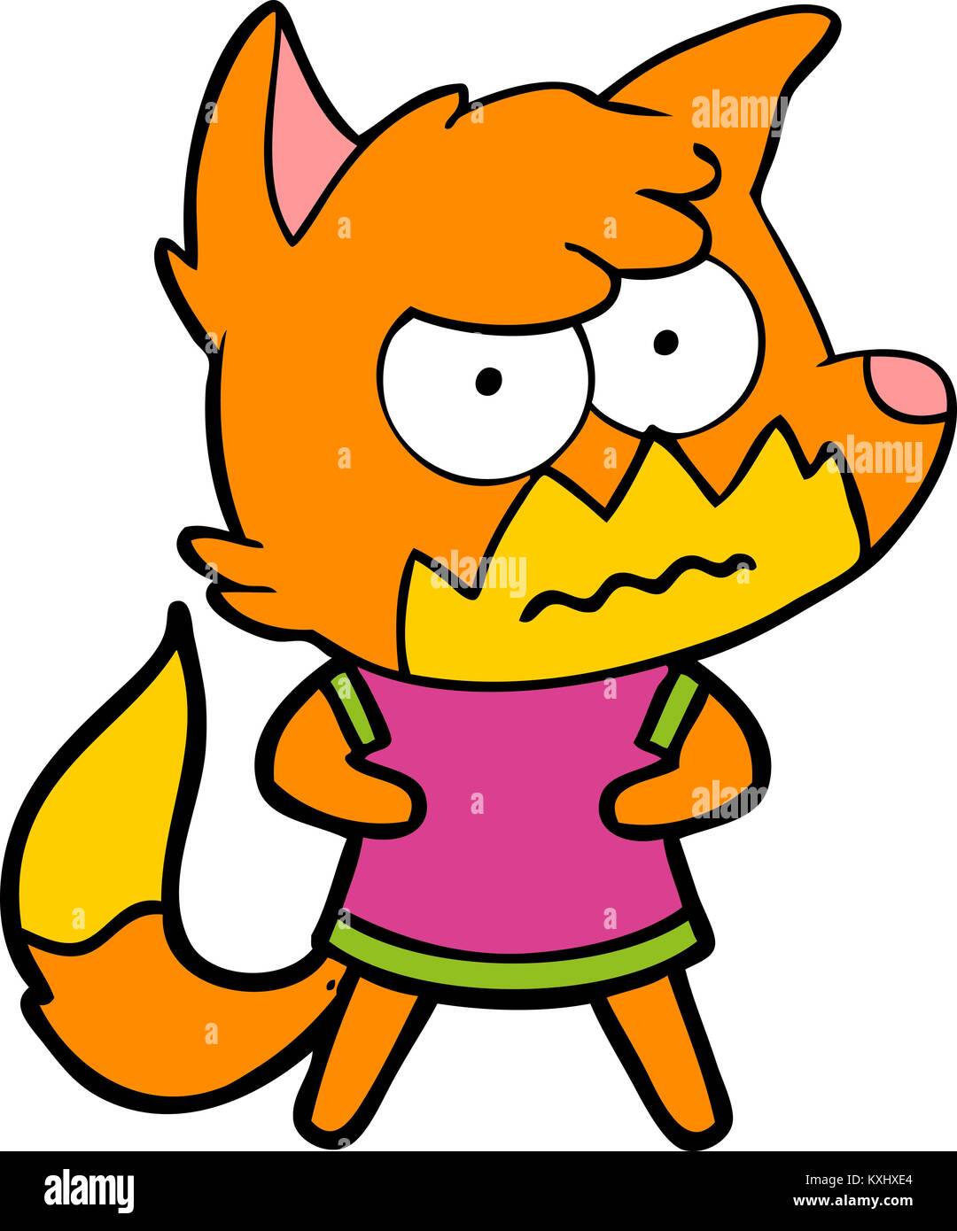 cartoon annoyed fox Stock Vector Image & Art - Alamy