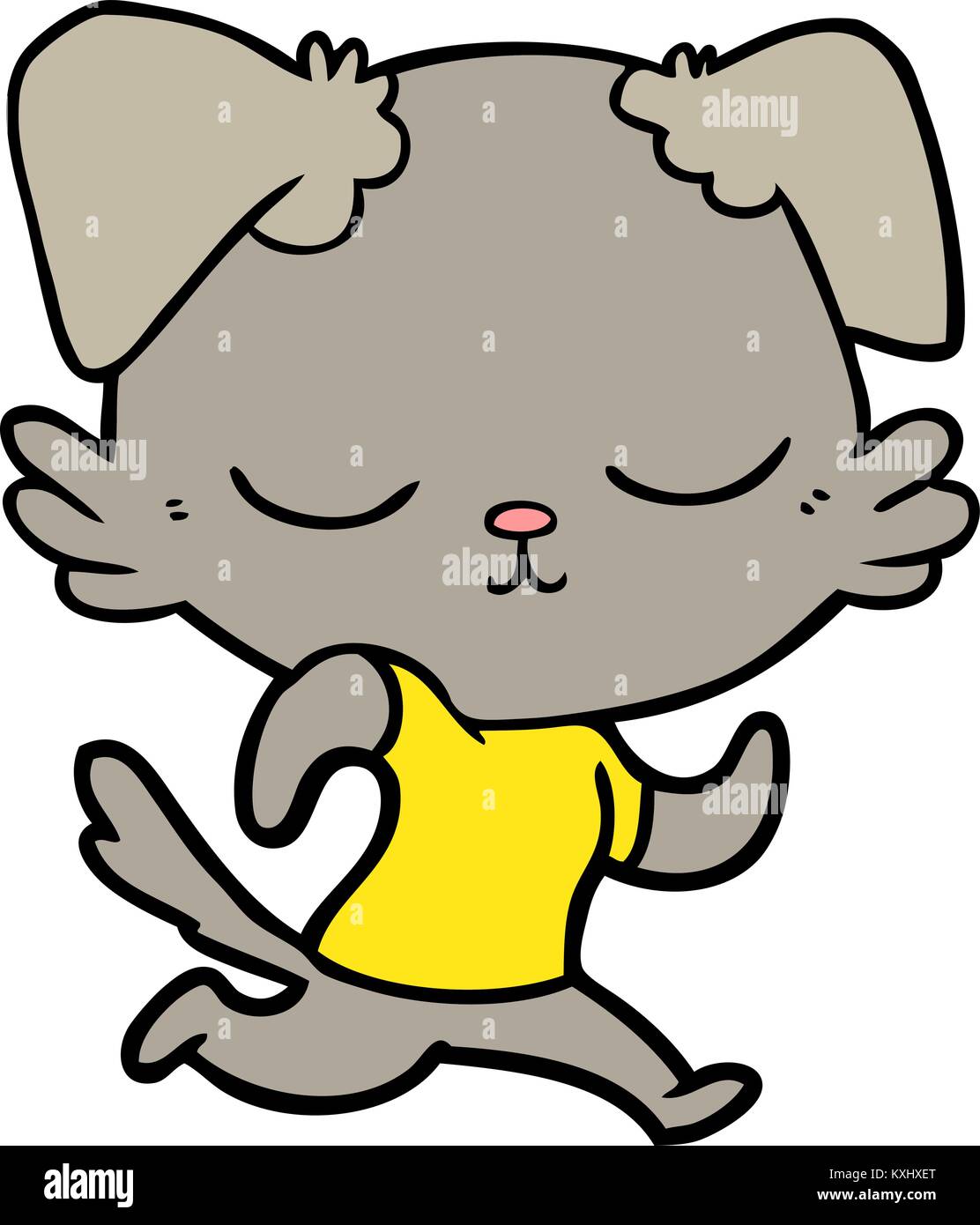 cute cartoon dog running Stock Vector Image & Art - Alamy