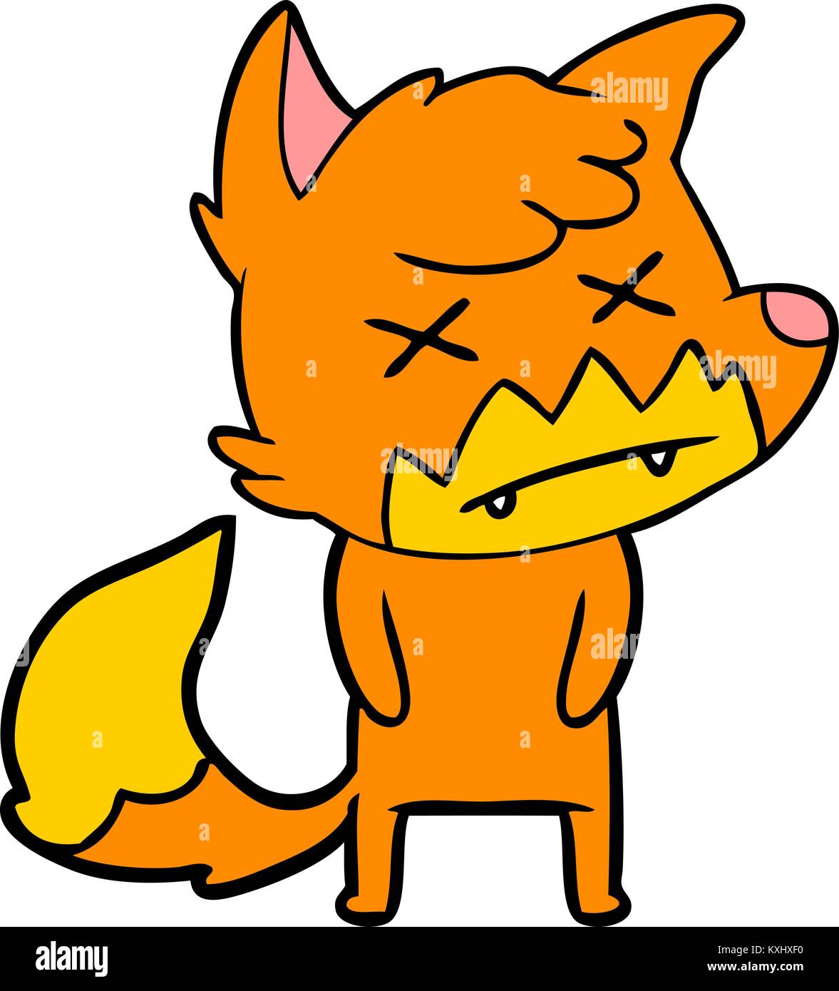 cartoon dead fox Stock Vector Image & Art - Alamy