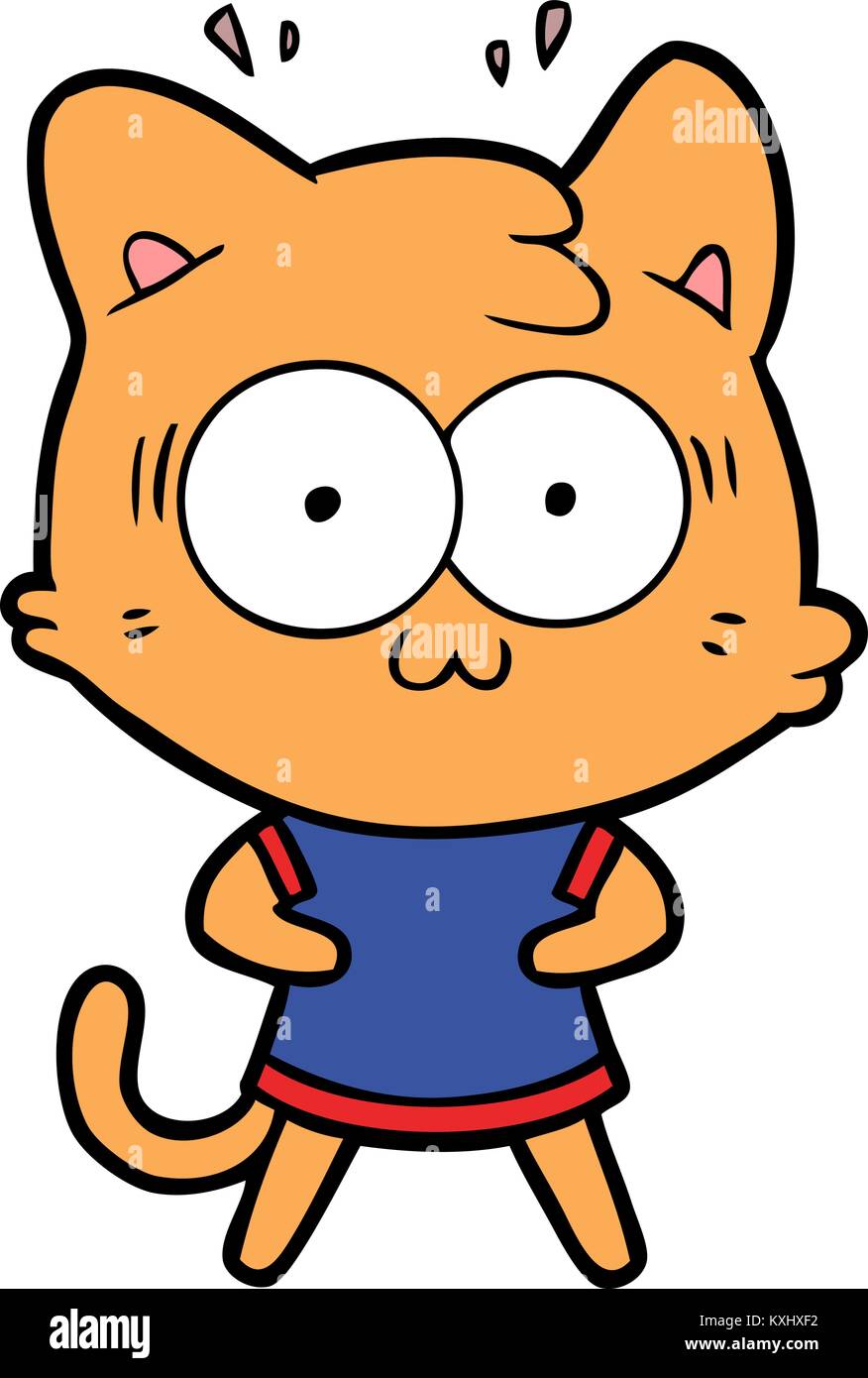 cartoon surprised cat Stock Vector Image & Art - Alamy