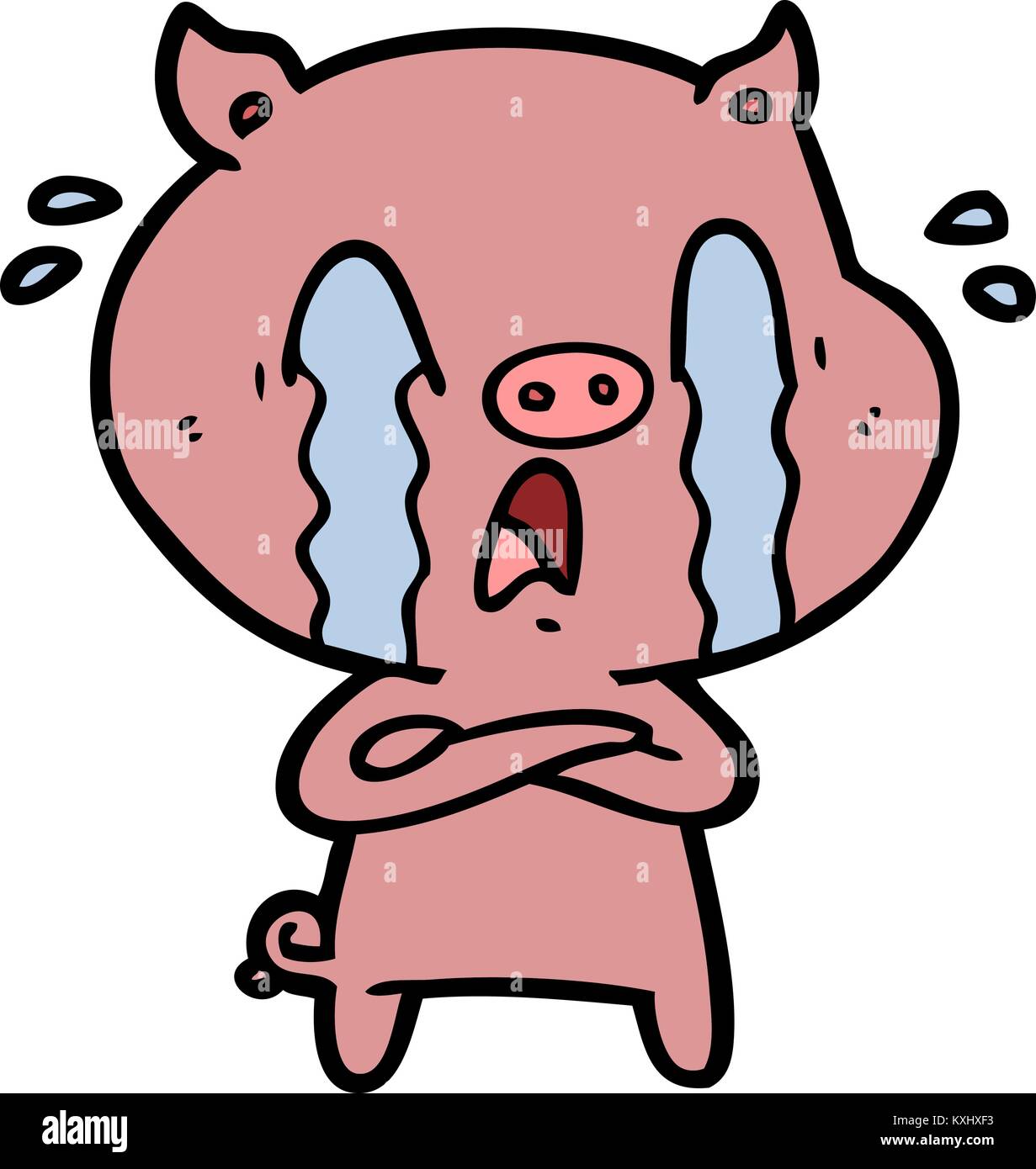 crying pig cartoon Stock Vector Image & Art - Alamy
