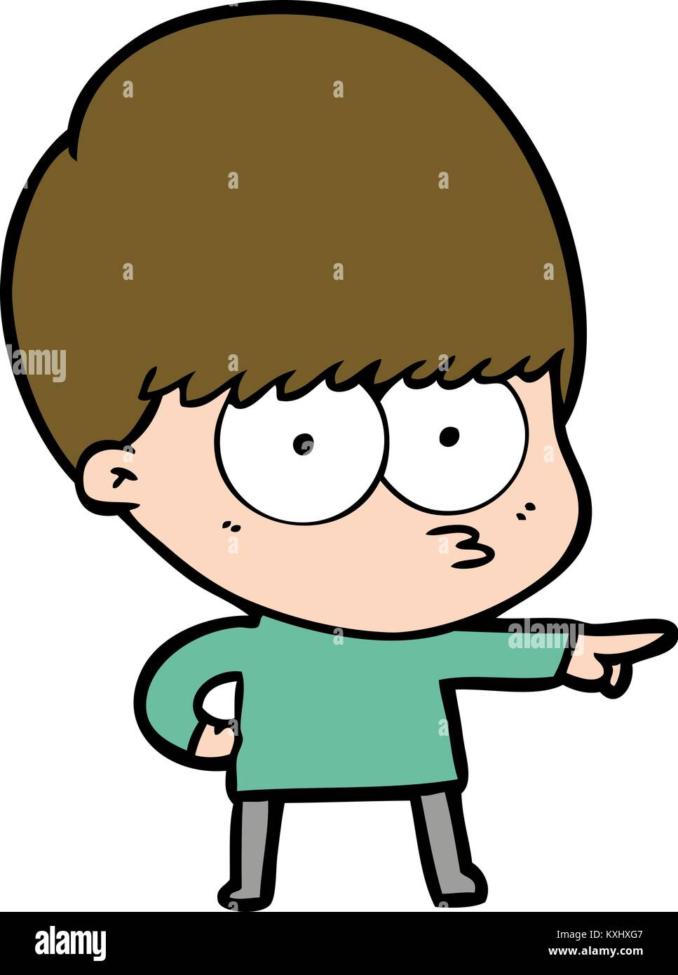 nervous cartoon boy Stock Vector Image & Art - Alamy