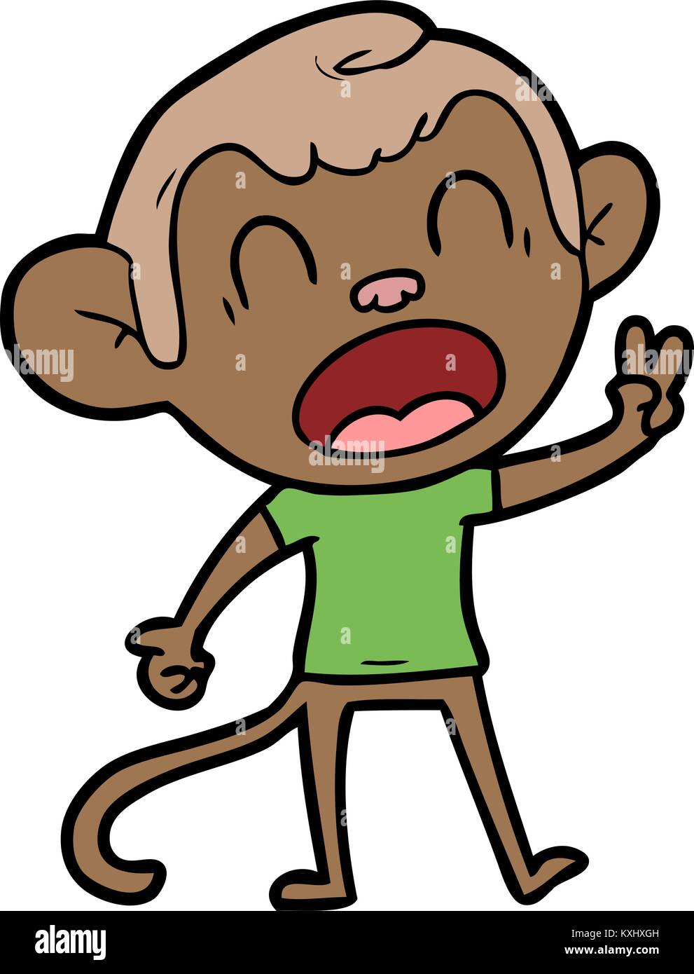 shouting cartoon monkey Stock Vector Image & Art - Alamy