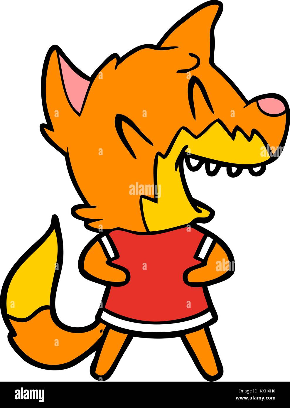 laughing fox cartoon Stock Vector Image & Art - Alamy
