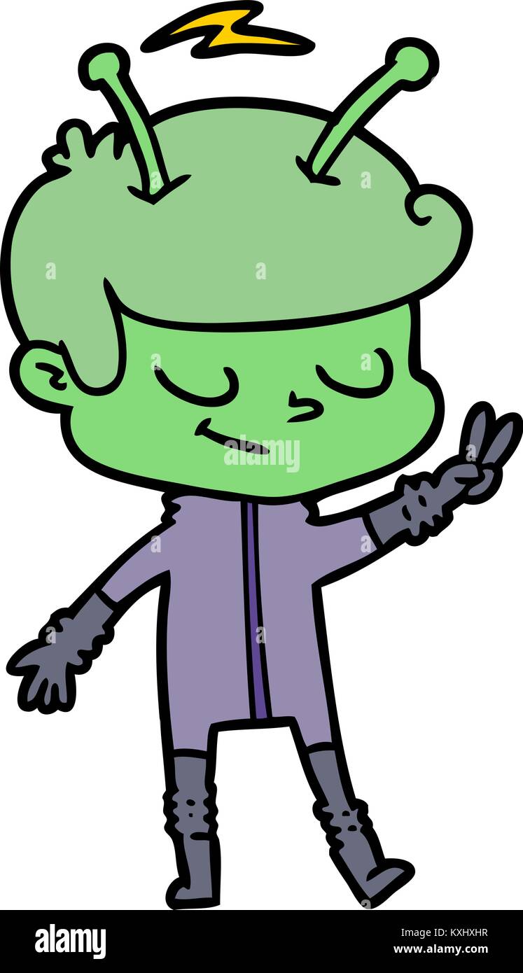 friendly cartoon spaceman Stock Vector Image & Art - Alamy