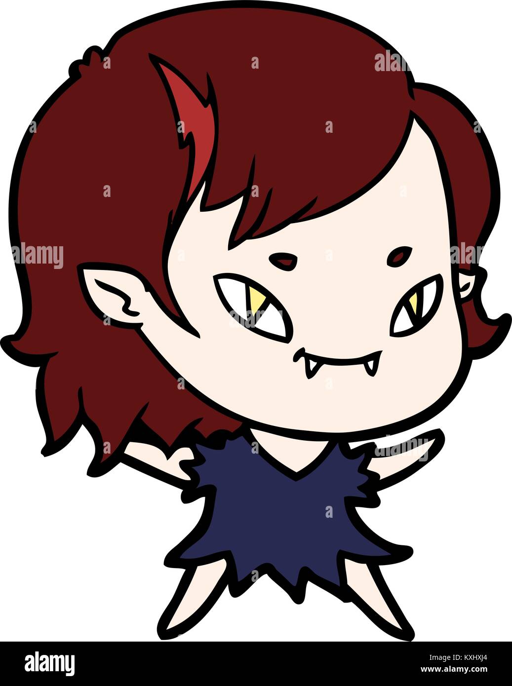 cartoon friendly vampire girl Stock Vector Image & Art - Alamy