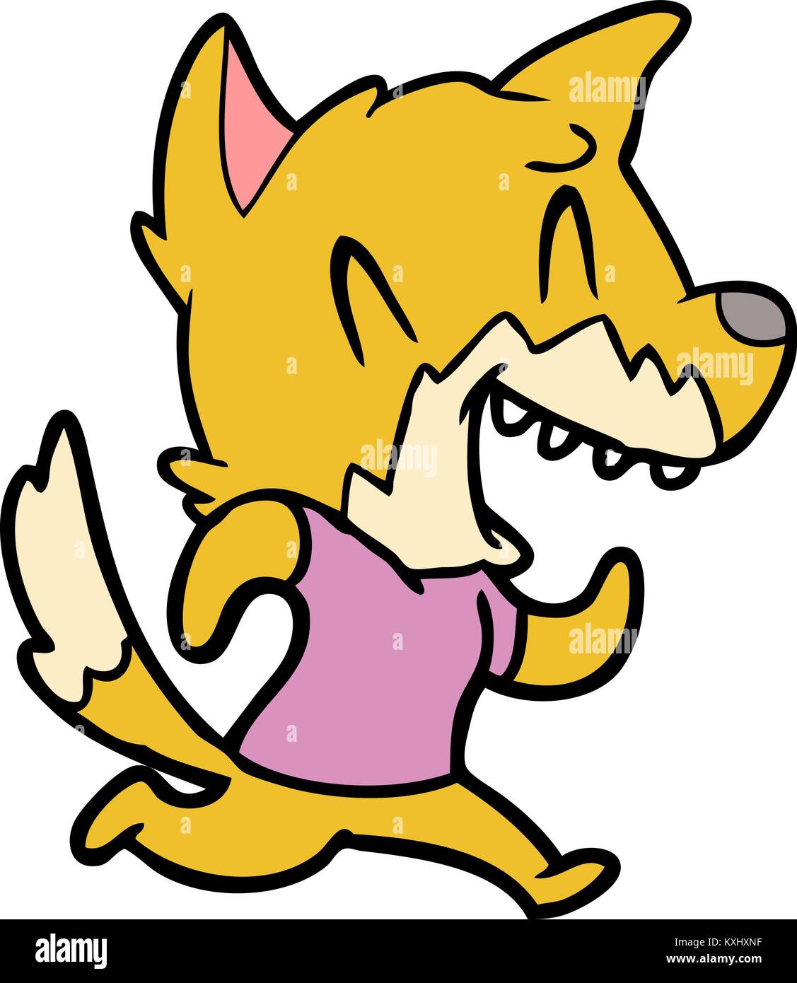 laughing fox running away Stock Vector Image & Art - Alamy