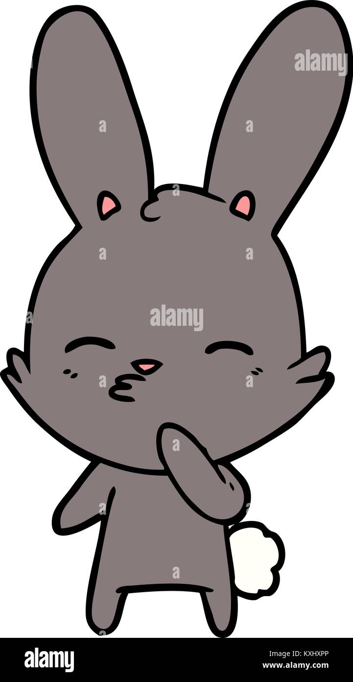 curious bunny cartoon Stock Vector Image & Art - Alamy