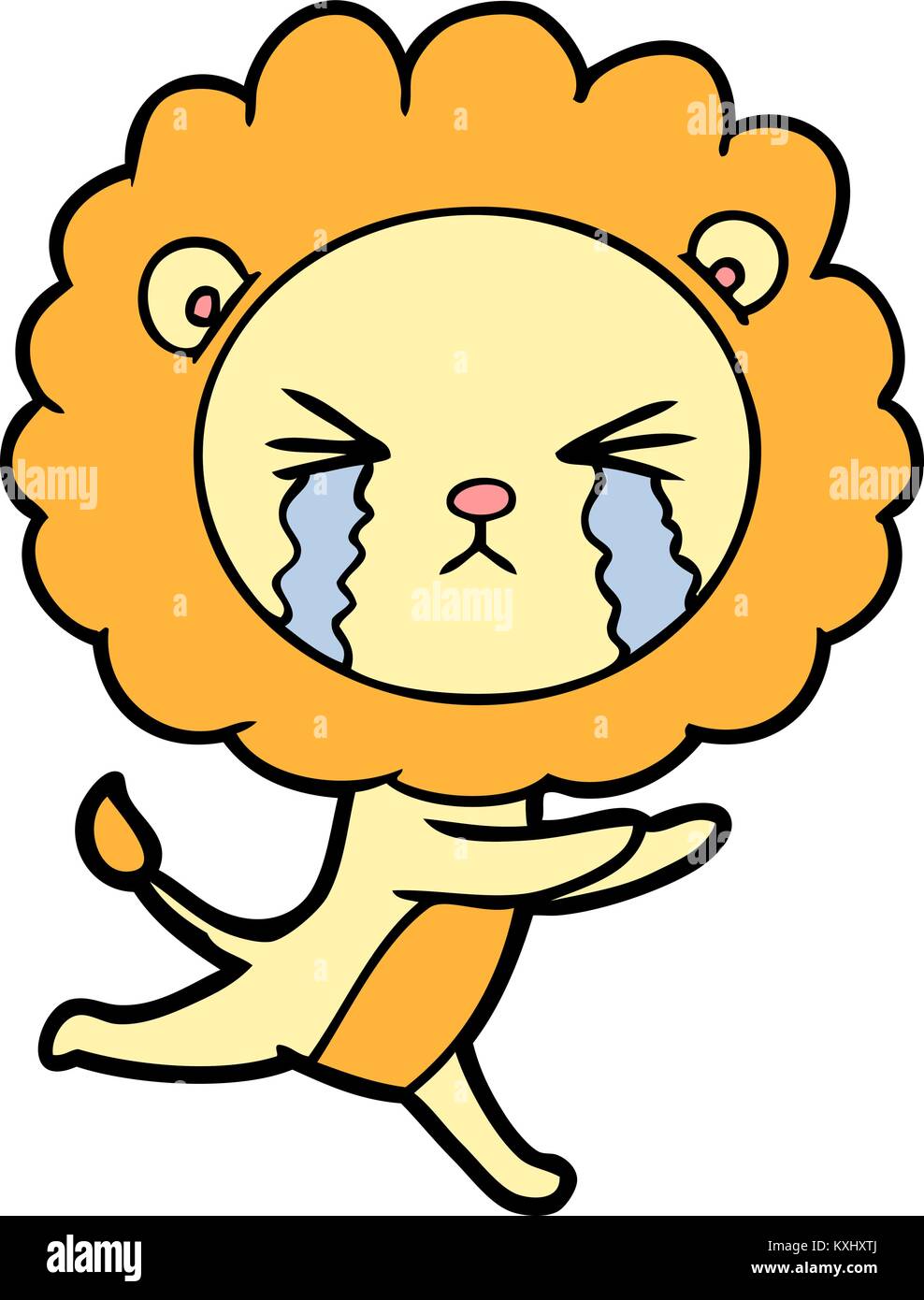 cartoon crying lion Stock Vector Image & Art - Alamy