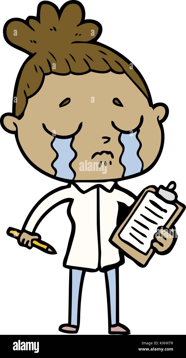 cartoon crying saleswoman Stock Vector Image & Art - Alamy