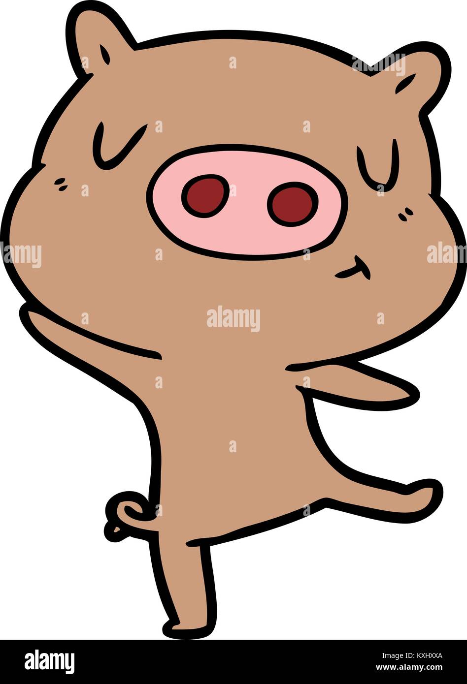 cartoon pig dancing Stock Vector Image & Art - Alamy