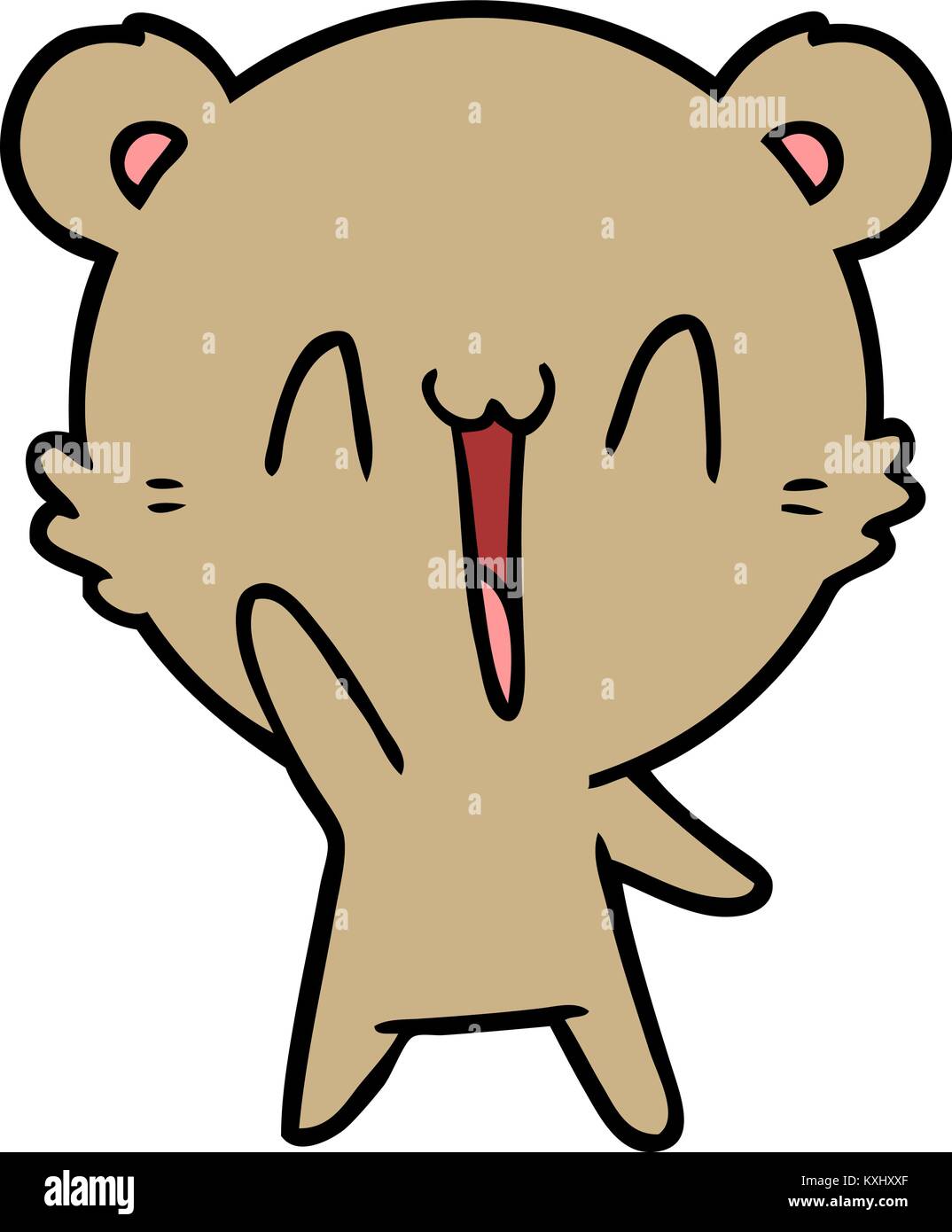 happy bear cartoon Stock Vector Image & Art - Alamy