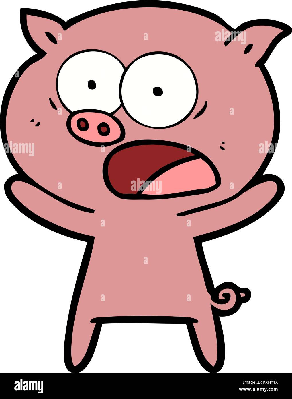 cartoon pig shouting Stock Vector Image & Art - Alamy