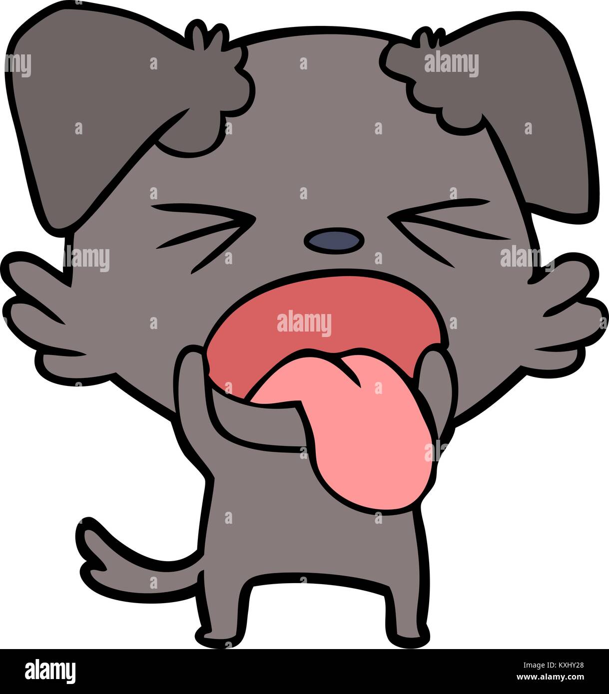 cartoon disgusted dog Stock Vector Image & Art - Alamy