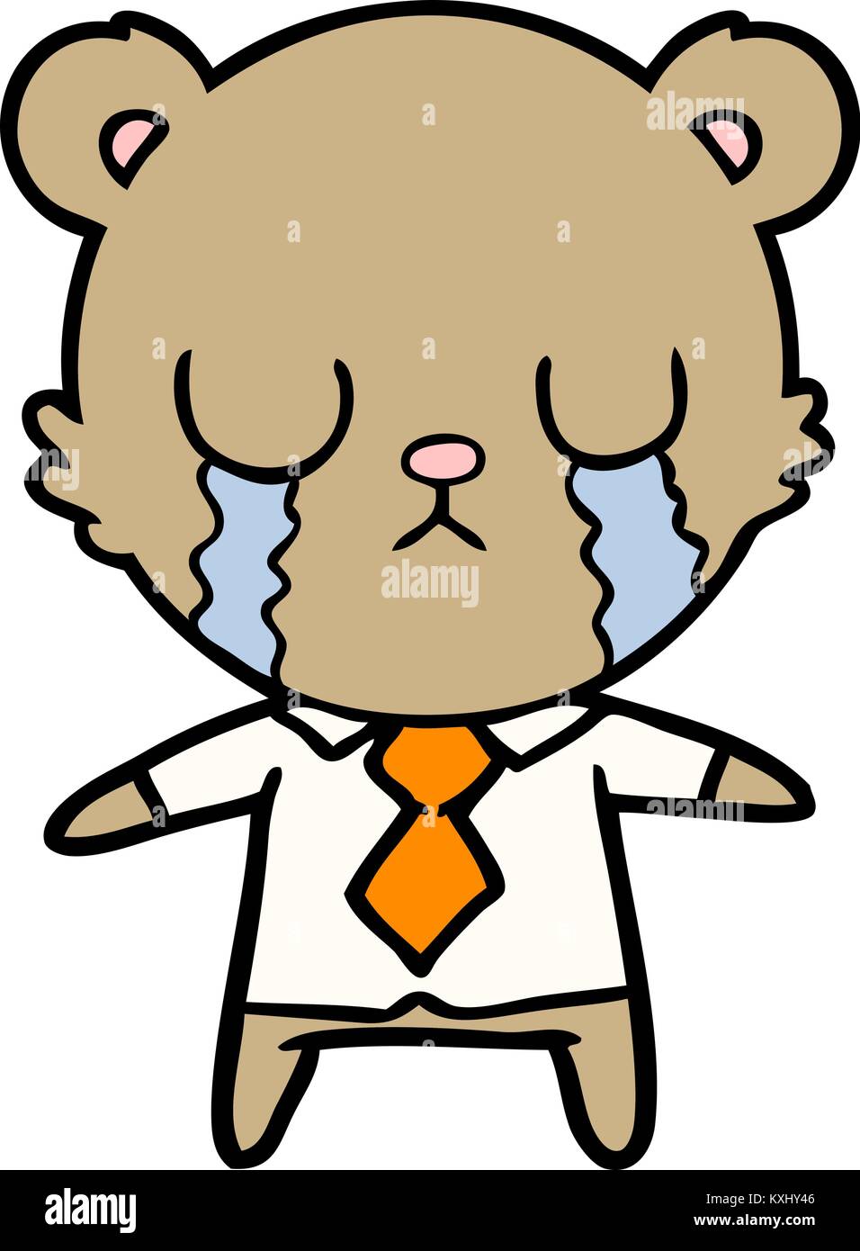 crying cartoon bear Stock Vector Image & Art - Alamy
