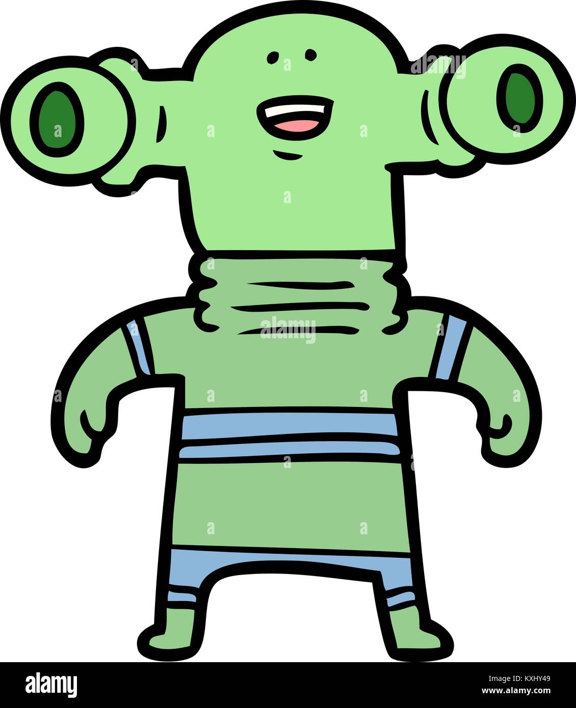 friendly cartoon alien Stock Vector Image & Art - Alamy