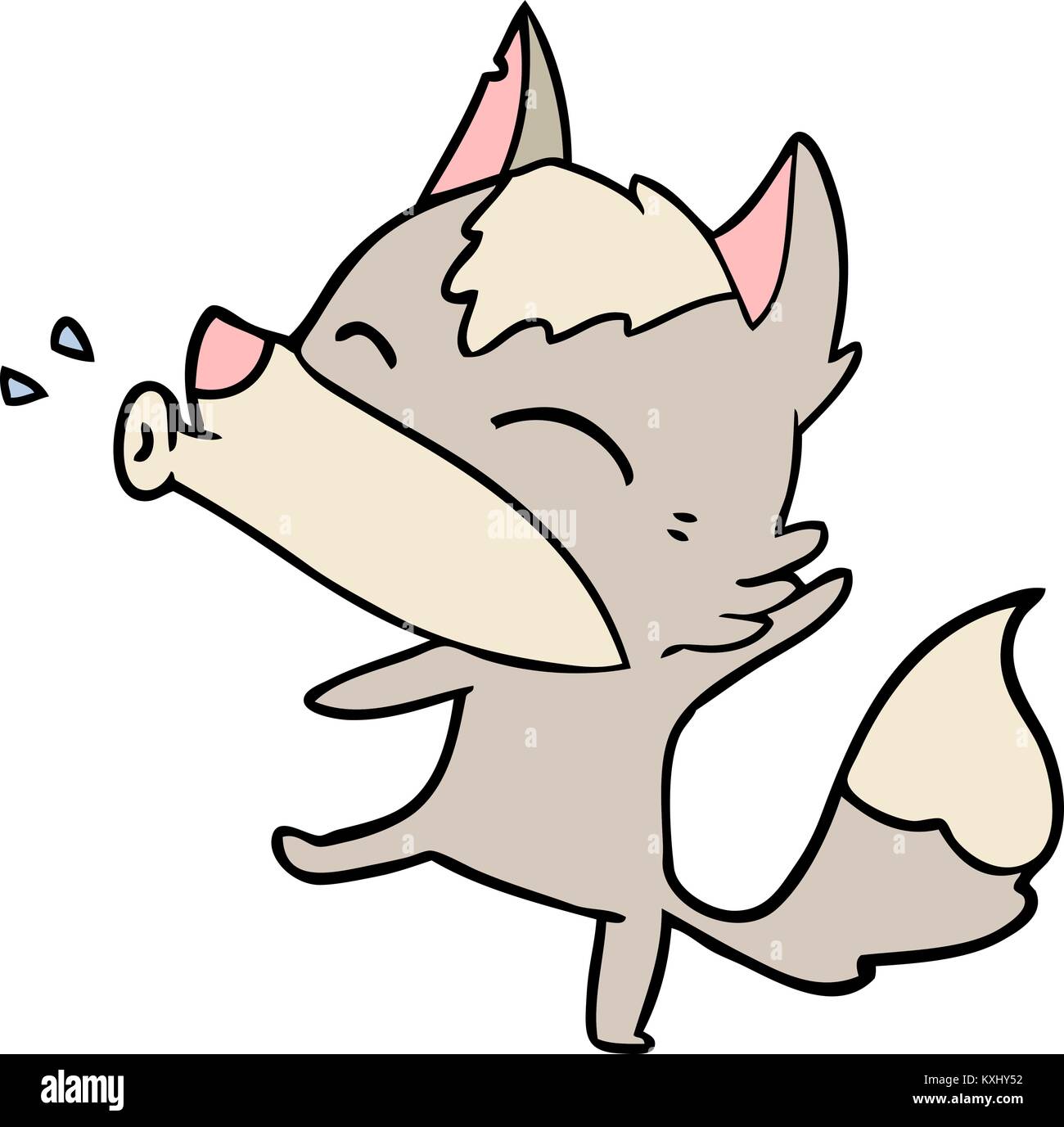 howling wolf cartoon Stock Vector Image & Art - Alamy