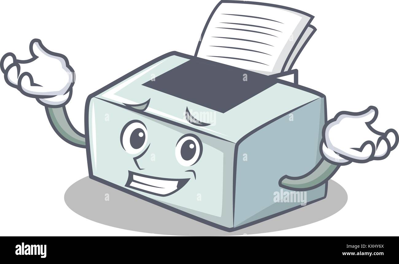 Grinning printer character cartoon style Stock Vector Image & Art - Alamy