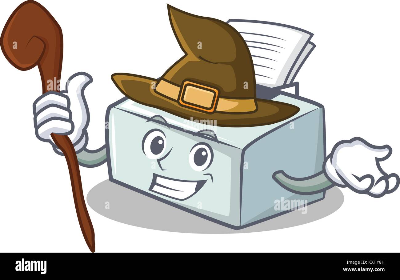 Witch printer mascot cartoon style Stock Vector Image & Art - Alamy