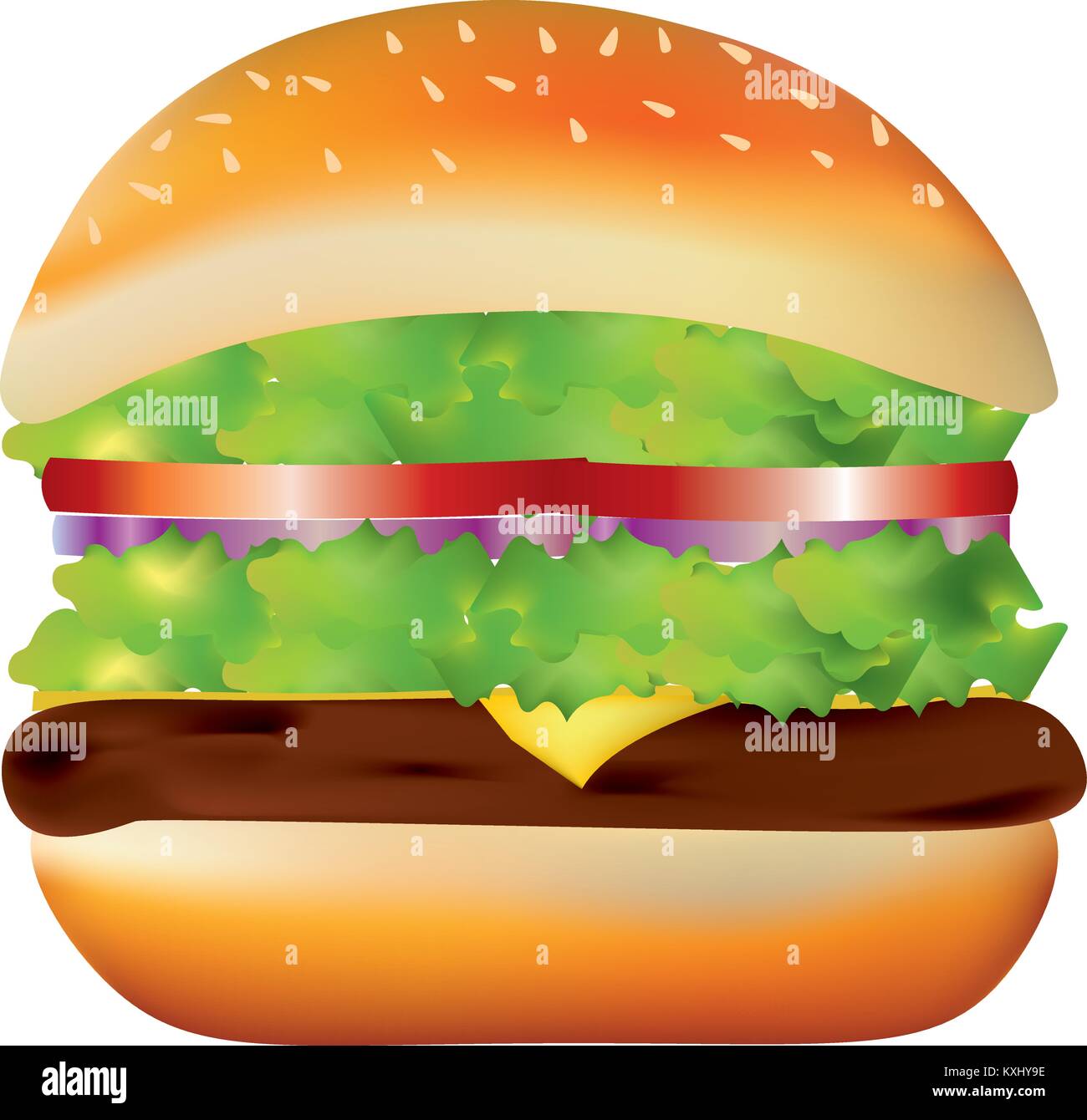 Burger bacon cheese on Stock Vector Images - Alamy