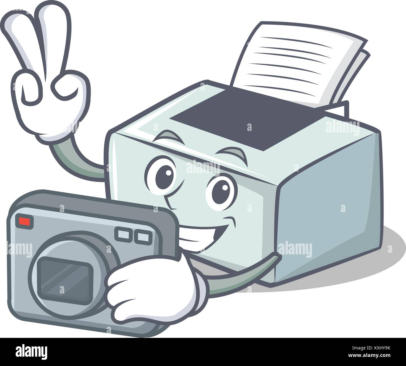 Photographer printer mascot cartoon style Stock Vector Image & Art - Alamy