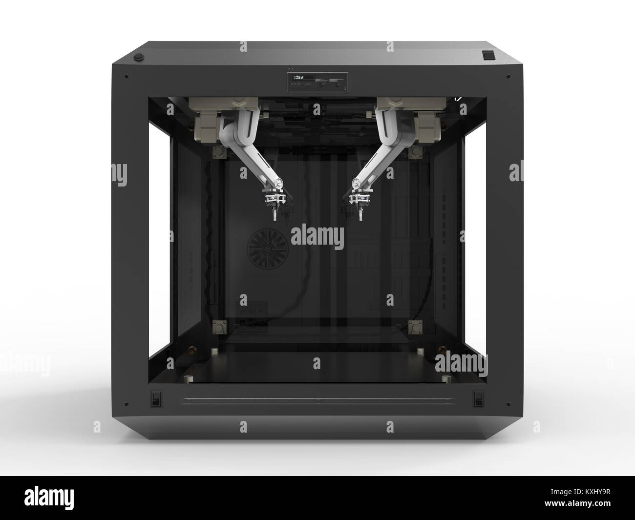 3d rendering 3d printer with injector nozzle Stock Photo - Alamy
