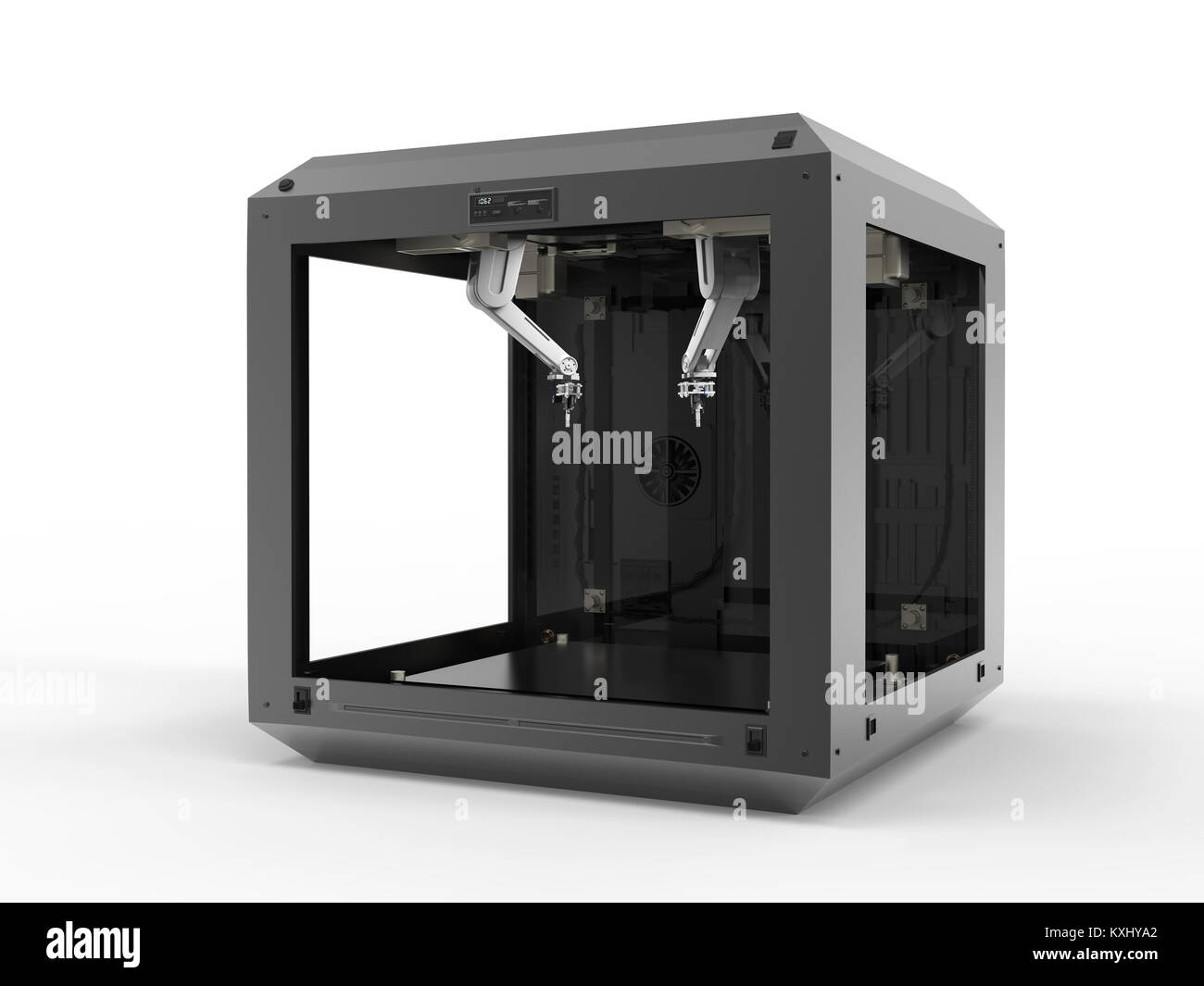 3d rendering 3d printer with injector nozzle Stock Photo - Alamy