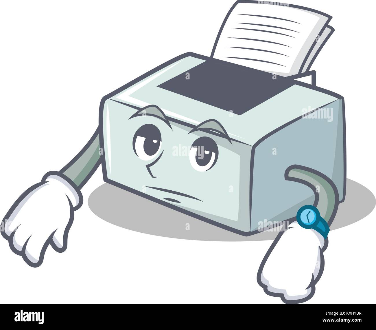 Waiting printer mascot cartoon style Stock Vector Image & Art - Alamy