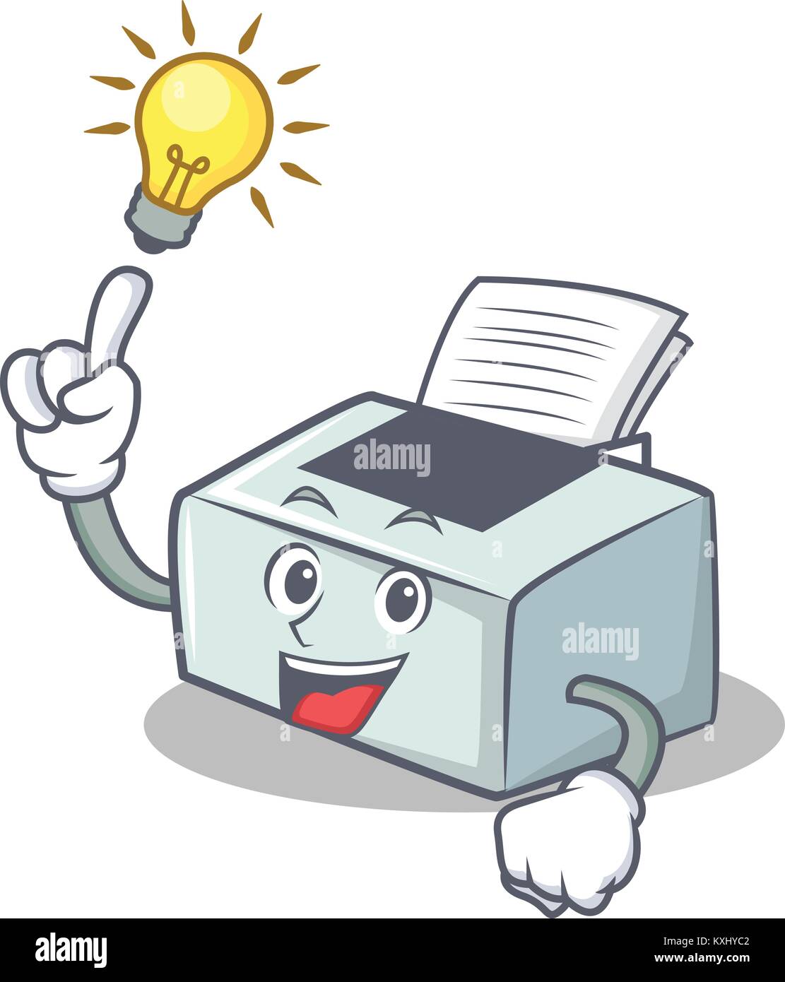 Have an idea printer mascot cartoon style Stock Vector Image & Art - Alamy