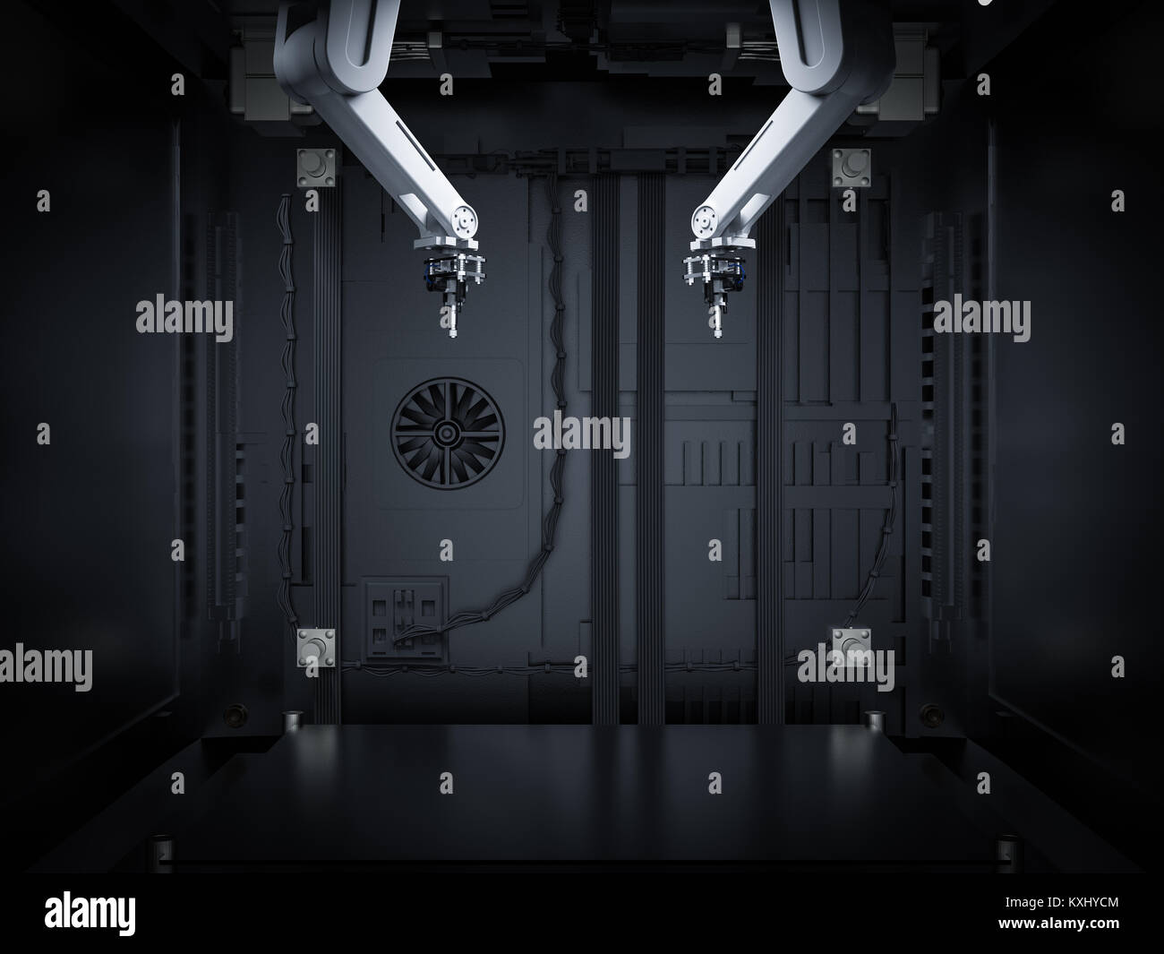 3d rendering 3d printer with injector nozzle Stock Photo - Alamy