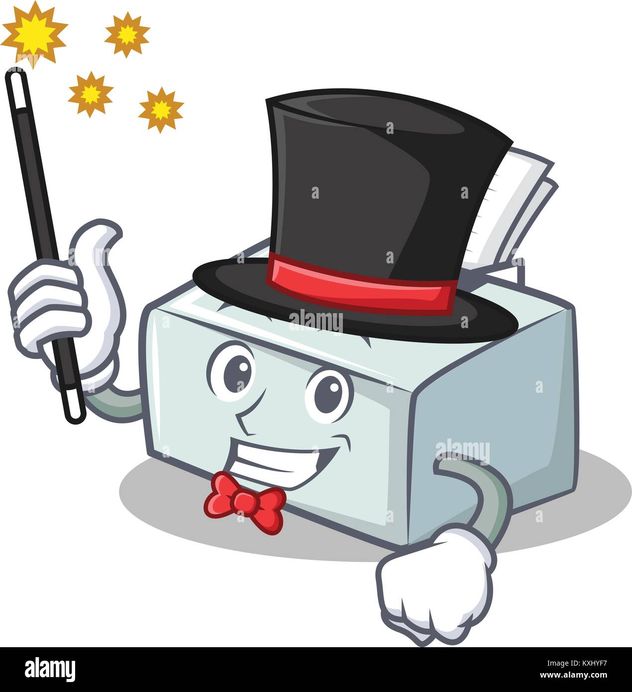 Magician printer mascot cartoon style Stock Vector Image & Art - Alamy