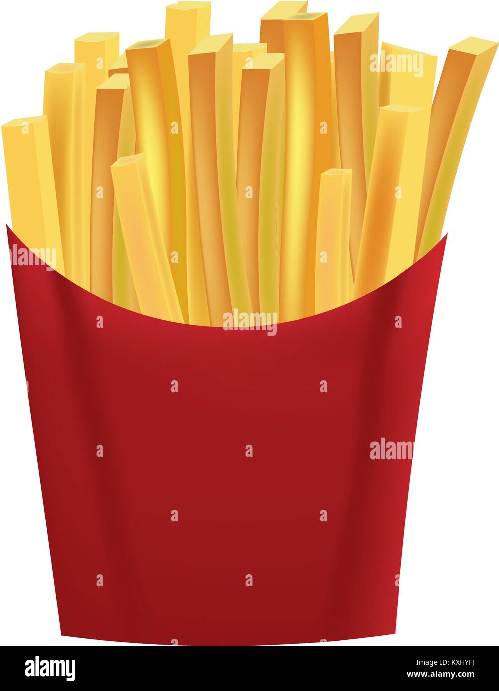 French fries in box, vector Stock Vector Image & Art - Alamy