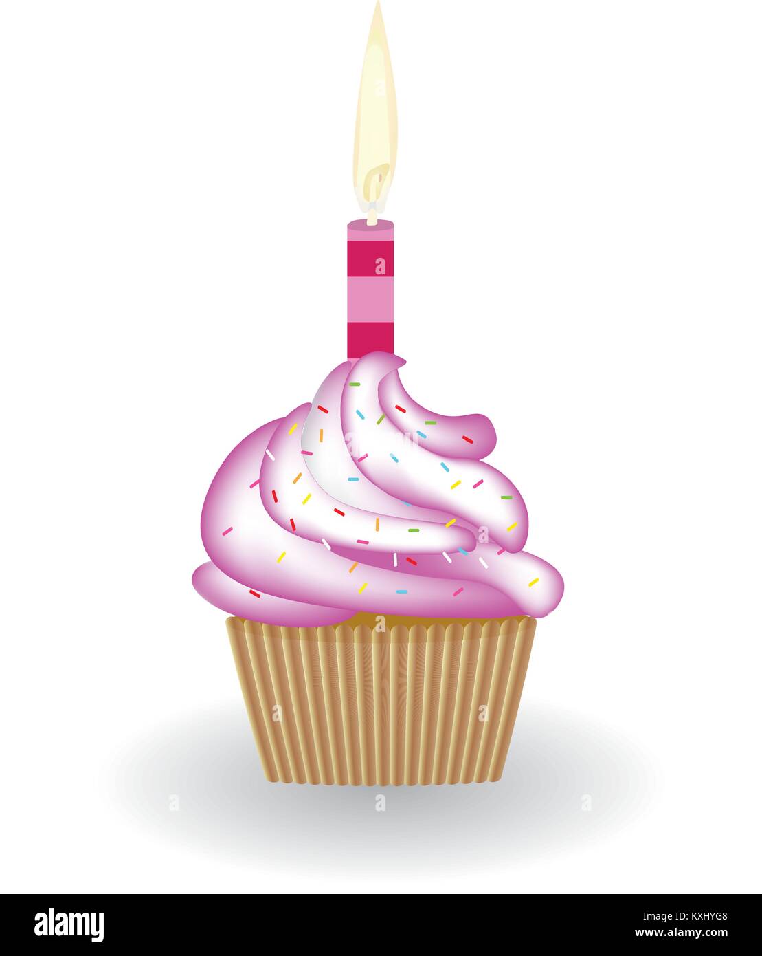 Sprinkles cupcakes Stock Vector Images - Alamy