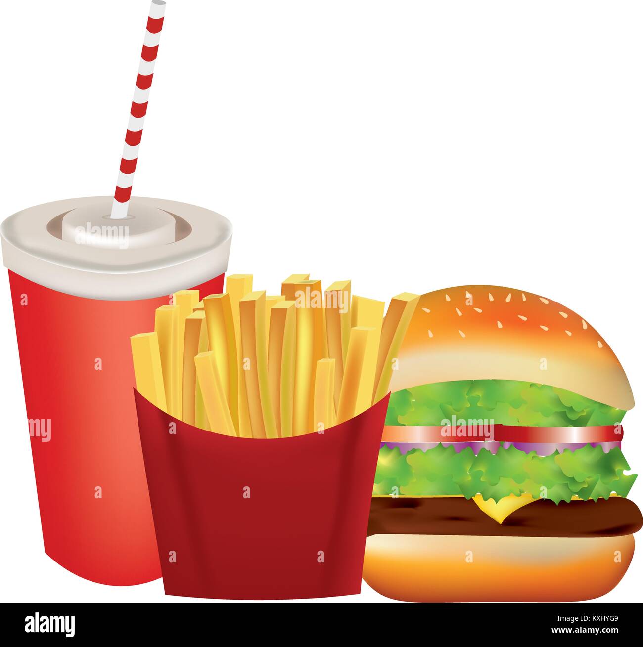 Burger and soft drink takeout hi-res stock photography and images - Alamy