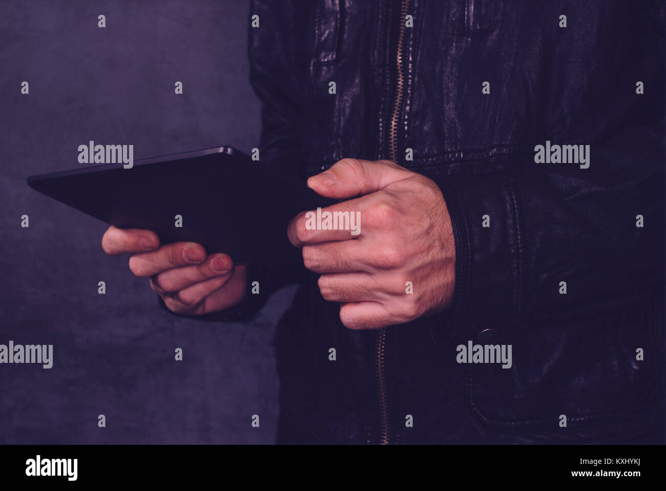 Man using modern wireless hi-res stock photography and images - Alamy