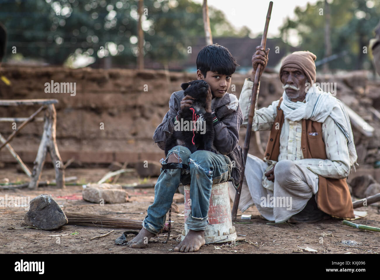 Indian poor family house hi-res stock photography and images - Alamy