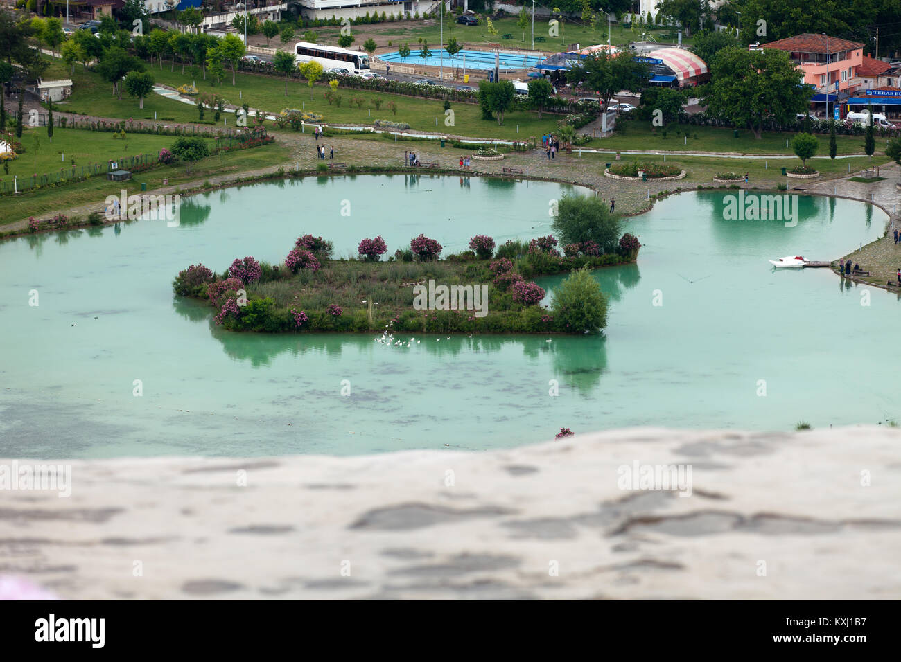 Travertine pools and terraces in Pamukkale Turkey Stock Photo - Alamy