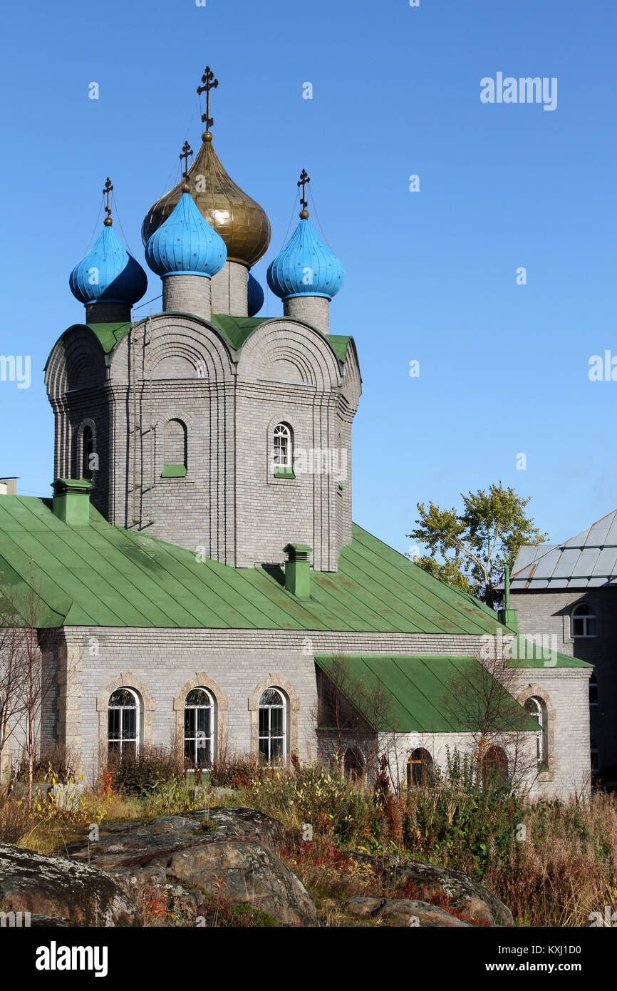 New Russian orthodox church in Murmansk, Russia Stock Photo - Alamy