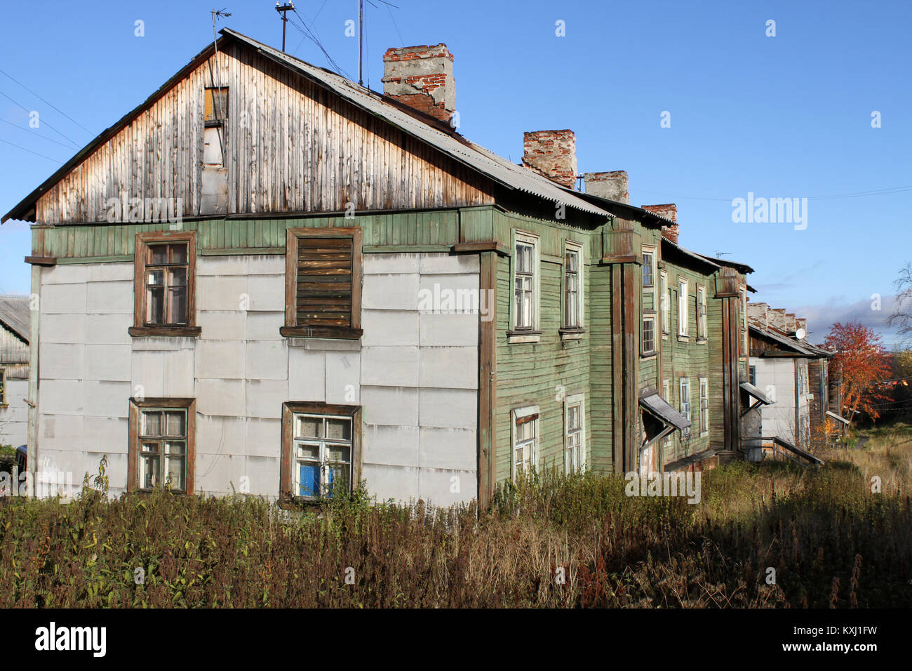 Old apartment building in Murmansk, Russia Stock Photo - Alamy
